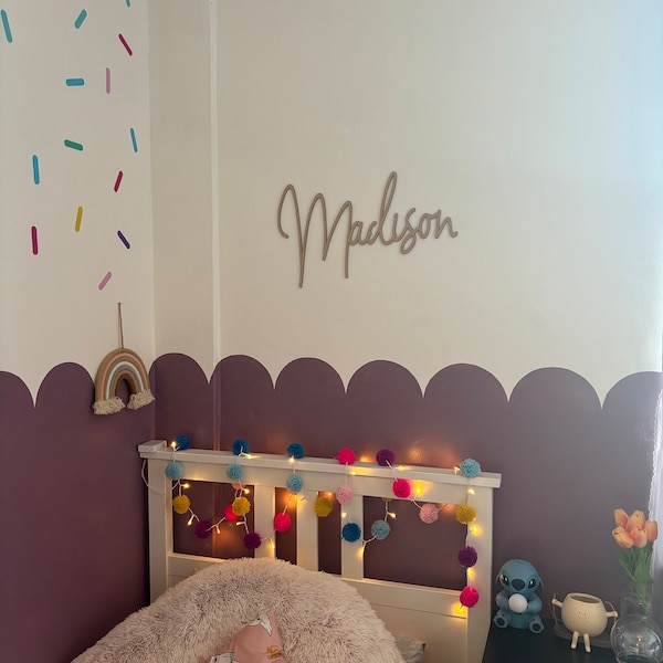 Create Your Own Wooden Name Sign (scribble) Nursery Wall Decor ...