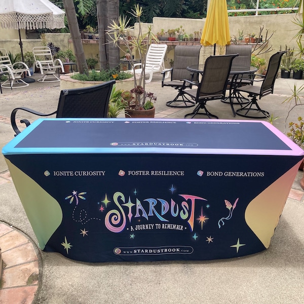 Custom Tablecloth, Custom Table Cover for Trade Show, Table Cover With ...