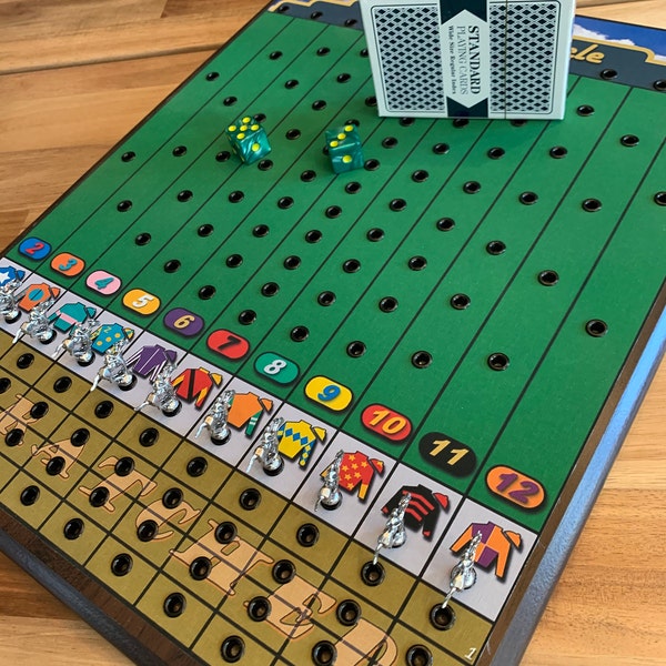 Magnetic Horse Race Board Game - 'winner's Circle' | Tabletop Game - Etsy