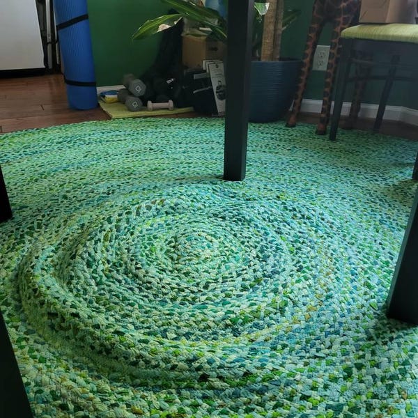 Indian Hand Braided Oval Jute Rug Beige White With Black Design Rug ...