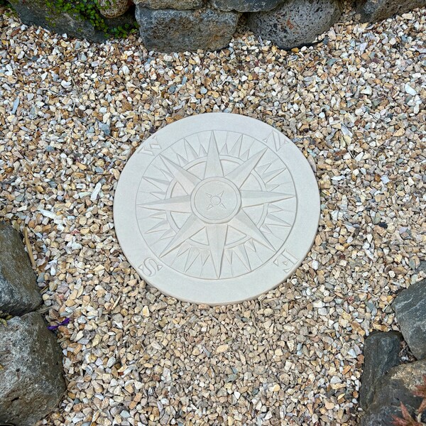 Regular THICKNESS Compass Steppingstone Garden Art Landscaping - Etsy