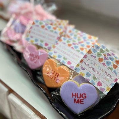 Instant Download Valentine's Day Bag Topper, Printable Candy Heart ...