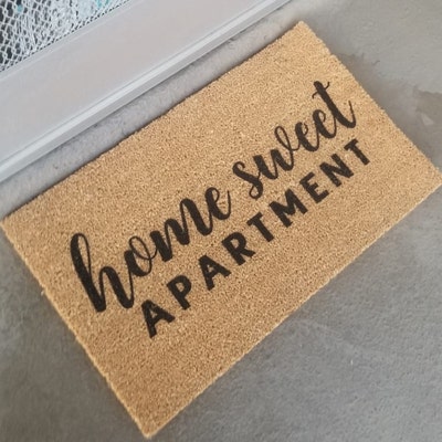 Home Sweet Apartment Doormat, Welcome Mat, Housewarming Gift, Welcome ...