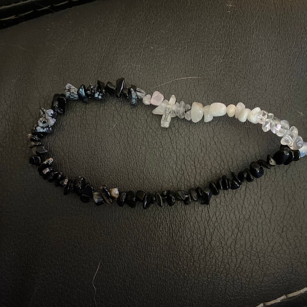 Obsidian Healing Crystals Phone Strap | Gemstone Charm Beaded Phone ...