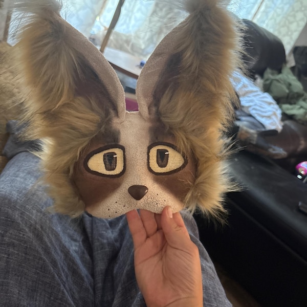 Mystical Therian Cat Mask Handmade Feline Cosplay Accessory Therian ...