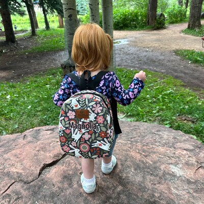 Kids Backpack Personalized, Cotton Helicopter Backpack for Toddlers and ...