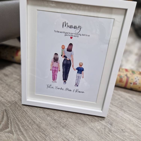 Personalised Family Art Print Custom Family Print Gift for Family ...