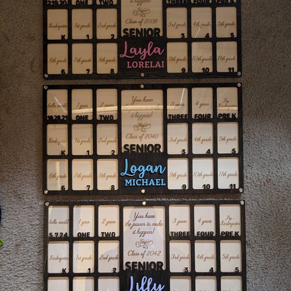 School Years Senior Photo Frame, School Picture Keepsake, 13 Photo ...