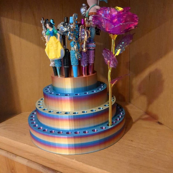 Pen Display 3D Printed Stair Step Beaded Pen Display - Etsy