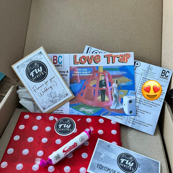 Personalised Retro Board Game Wedding Invite, Invitation, RSVP ...