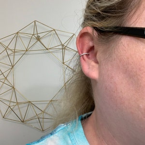 Titanium Conch Ring With One Side Swarovski Jewelled Cz Micro | Etsy