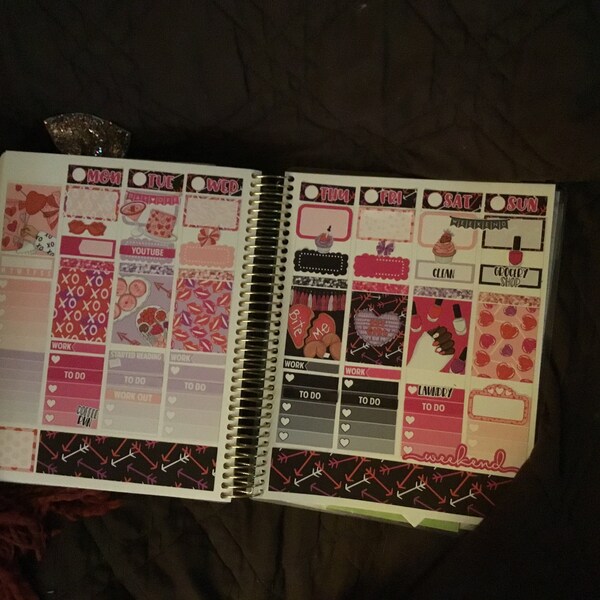 Bibliophile Vertical Weekly Planner Sticker Kit - Etsy