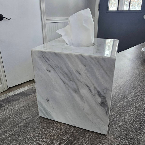 Natural Marble Trinket Box With Gold Cover, Cotton Box , Marble Box ...