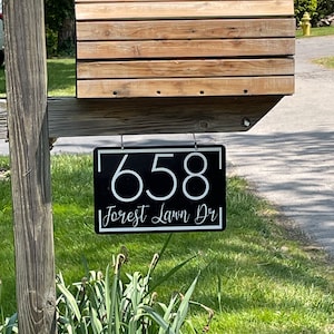 Metal Address Sign, Address Sign for Yard, House Number Sign Metal ...