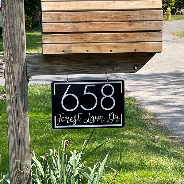 Metal Address Sign, Address Sign for Yard, House Number Sign Metal ...