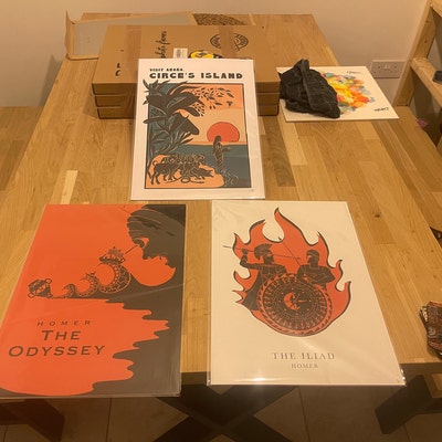 The Odyssey, Homer: Graphic Classic Literature Inspired Print, Greek ...