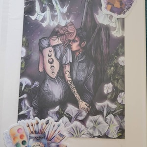 Abraxos Smelling Flowers Print of Ink and Watercolor Illustration Based ...