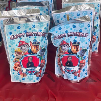 Stitch and Angel Chip Bag with Name and Age PDF Digital File is Not ...