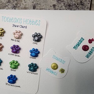 Paw Card mica Handmade Watercolor Paint Mica Metallic - Etsy