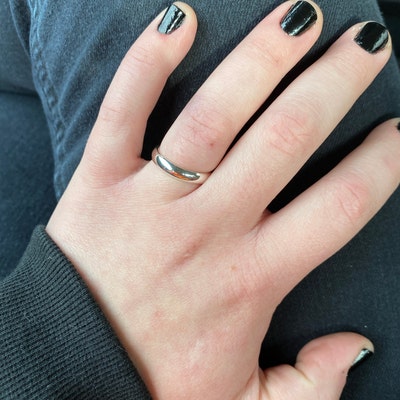 Comfort Fit Ring Sterling Silver Band Mens Wedding Ring Womens Wedding ...