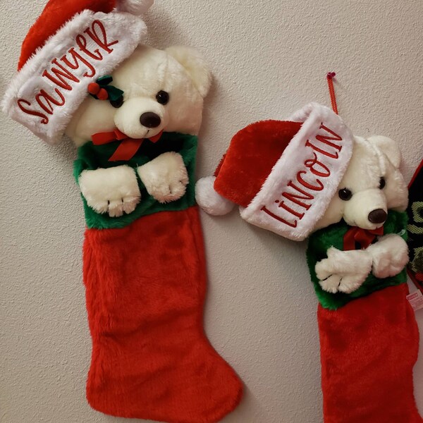 Personalized Embroidered Santa Hat, Personalized Christmas, Xmas Wear ...