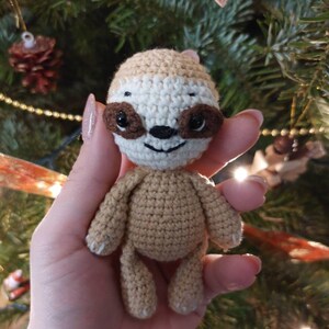 Crochet PATTERN Tiny Sloth Toy Easy Crochet Sloths Pattern Crochet ...