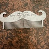 Custom Mustache Comb Stainless Steel Anniversary Gift Hand Stamped ...