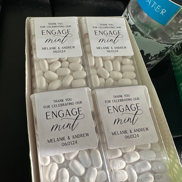 Engagement Stickers - Engagemint Stickers, Engagement Party Favors ...