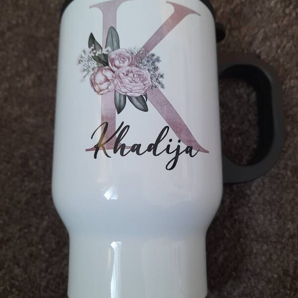 Personalised Travel Mug, Name & Initial Travel Mug, Gift for Her - Etsy UK