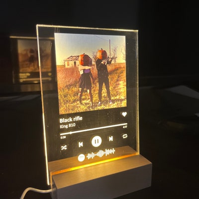 Custom Glass Music Plaque Playlist Song Code Music Glass Sheet ...