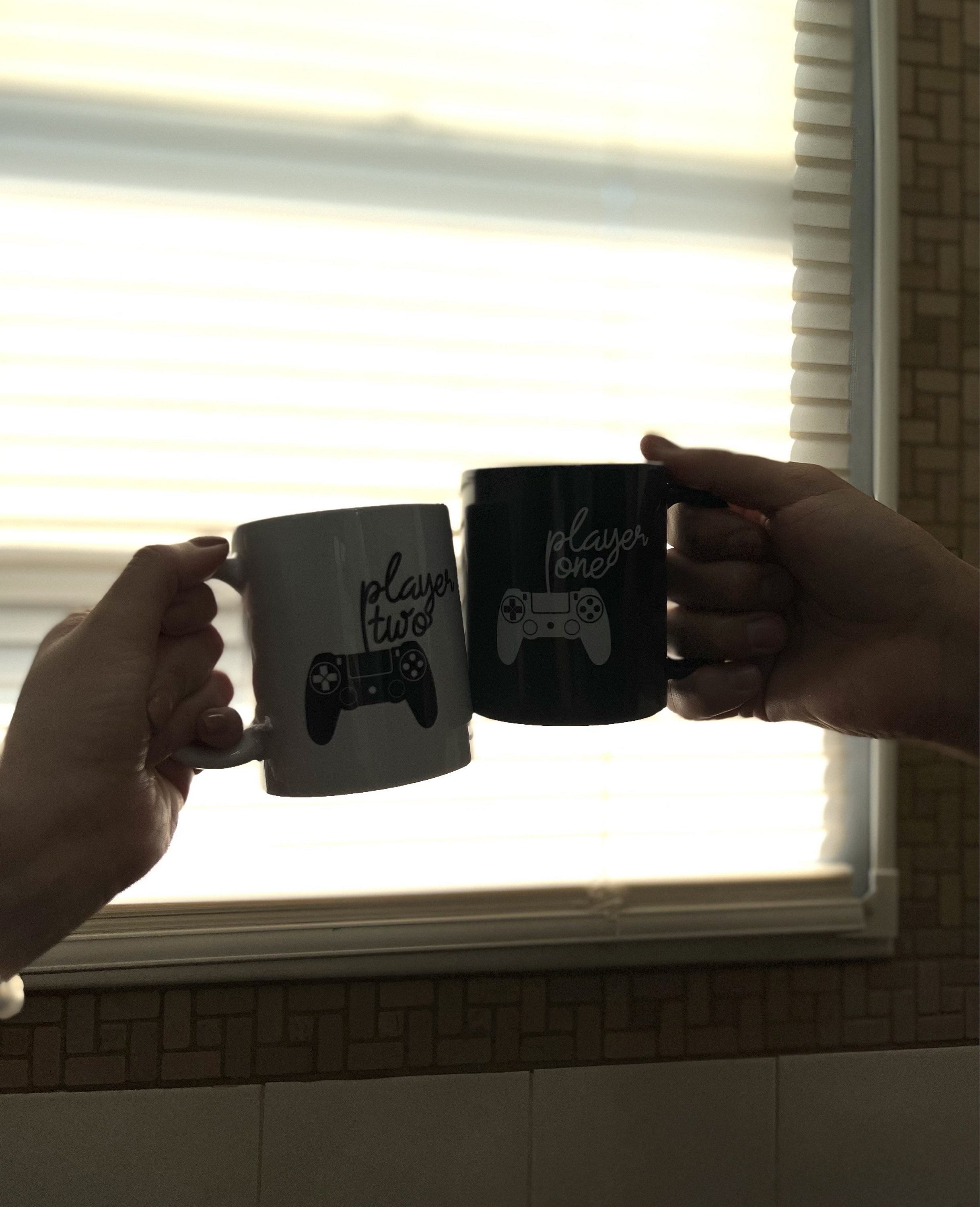 Player One Player Two Gamer Couple Mug, Cute Matching Valentine's Day ...