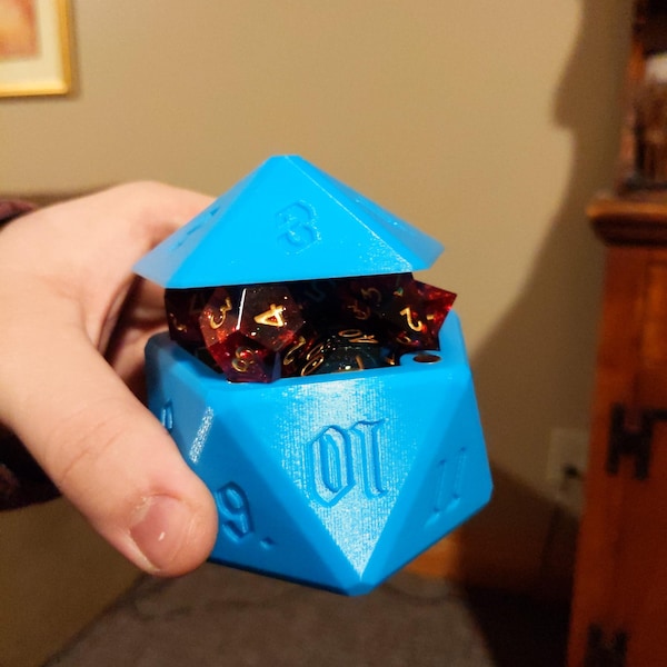 D20 Dice Vault With Magnetic Lid | Medium & Jumbo Sizes | 39 Color ...