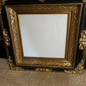 Baroque Colonial Style Frame, Antique Gold,black Frame,ornate Wood ...