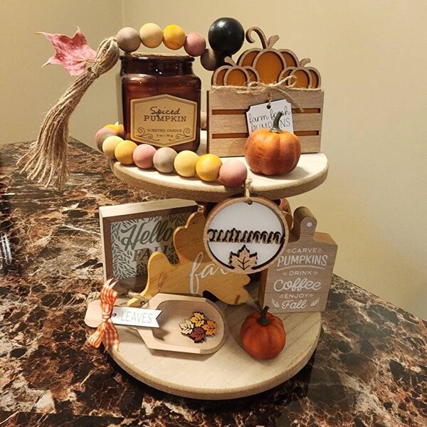 BUNDLE // Classic Fall Tier Tray Decor Bundle // Autumn Tier Tray Decor ...