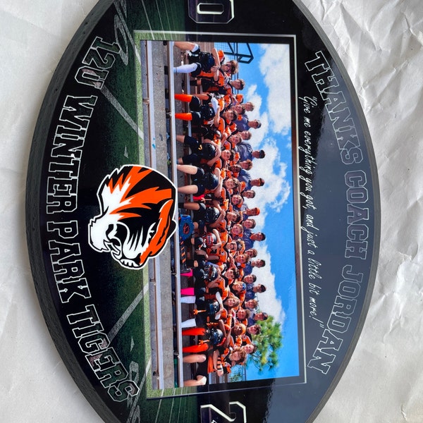 Personalized Football Shape Plaque. Makes for Great Team Gifts, Senior ...