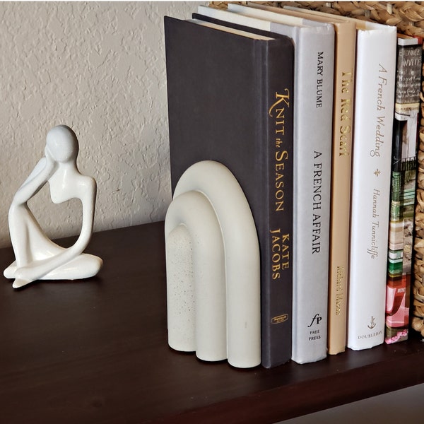 Planter Book Ends Concrete Office Decor Concrete Book End Modern Home ...