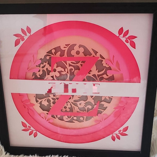 3d Split Monogram A-Z Shadow Box Svg, Alphabet Family Name SVG, Family ...