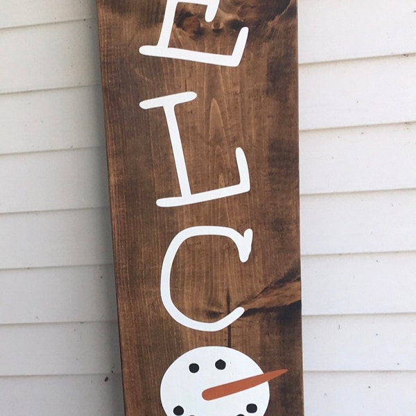 Reversible Winter Sign, Welcome Sign, Reversible Holiday Sign ...