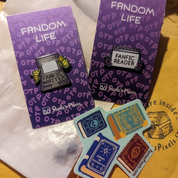 Fanfic Pin, Fandom Enamel Pin, Anime Enamel Pin, Fanfic Reader Enamel ...