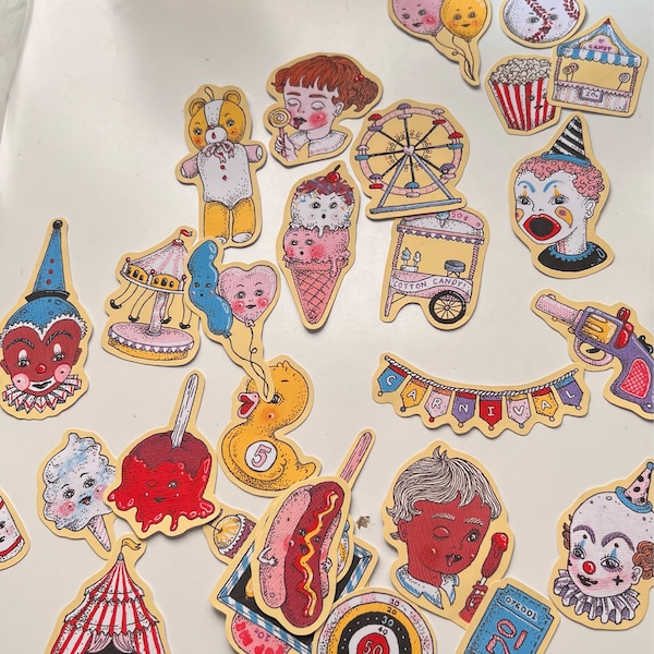 Carnival STICKERS (30 Pack) - Etsy