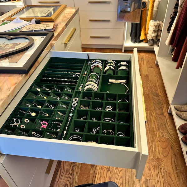 Custom Velvet Jewelry Inserts, Closet Organizer, Made to Measure Ring ...