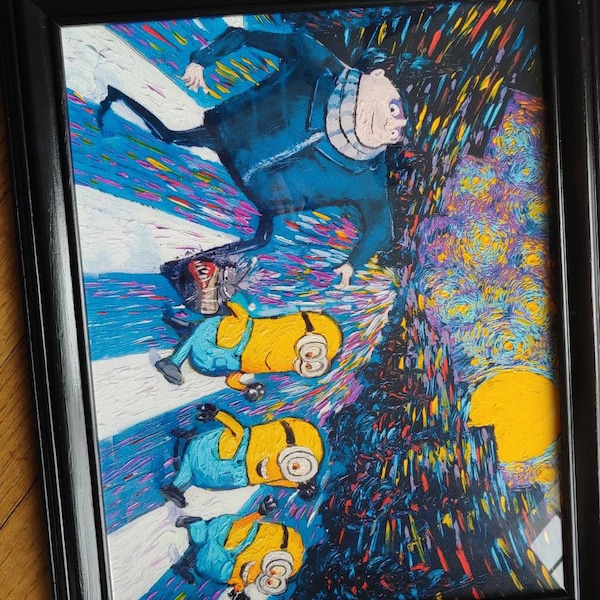 Vincent Van Gogh Starry Night Posters the Minions Despicable Me Walking ...