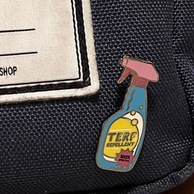 TERF Repellent Pin Terf Pin Trans Pride Enamel Pin Anti Terf Badge ...