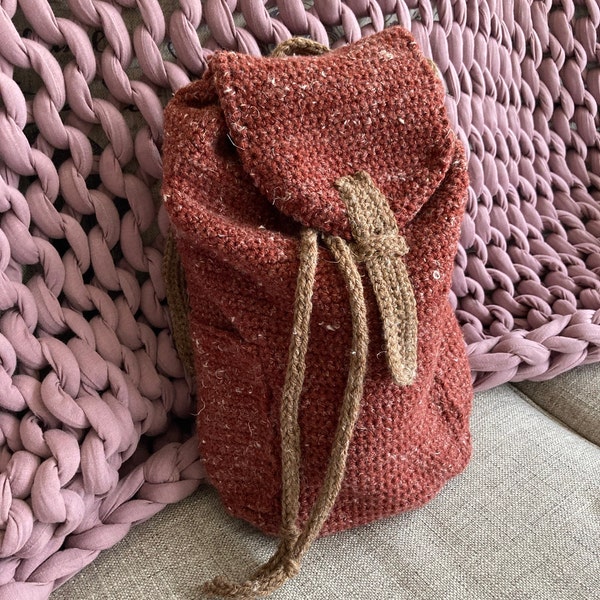 Crochet Pattern // Drawstring Backpack Back Pack Rucksack Gym Back ...