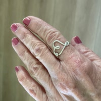 Scribble Ring Sterling Silver Statement Ring Artistic Ring - Etsy