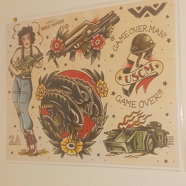 TERRIFIER Traditional Tattoo Flash Sheet - Etsy