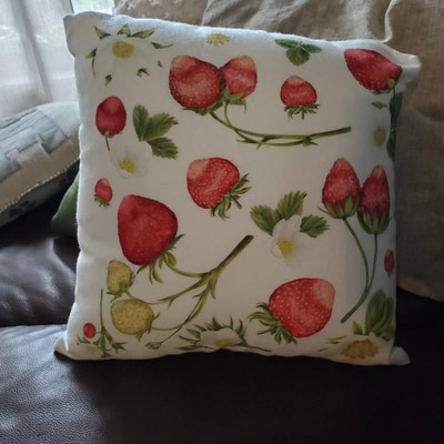 Strawberry Pillow Cottagecore Pillow Cottage Core Home Decor Cute Room ...