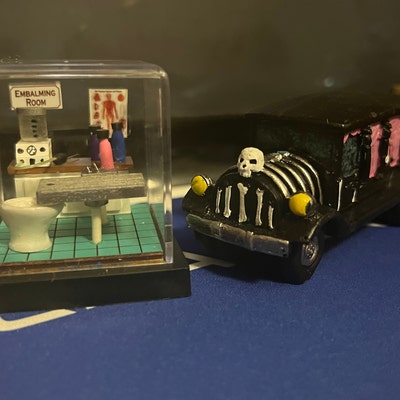 1:12 Scale Mortuary Funeral Home Miniatures Set of White Medical Table ...