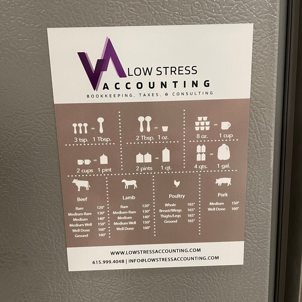 Custom Bulk Fridge Magnets, Kitchen Conversions Chart, Cooking ...