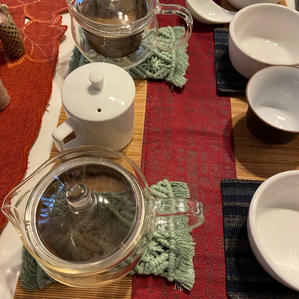 Tea Green Macrame Coasters (set of 4) - Etsy